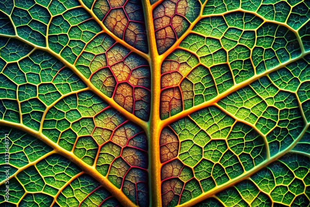 Leaf Cross Section Microscopic Photography: Detailed Botany Images ...