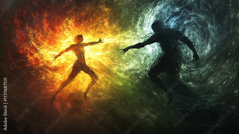 Dynamic Representation of Elemental Forces Engaging in a Vivid Struggle ...