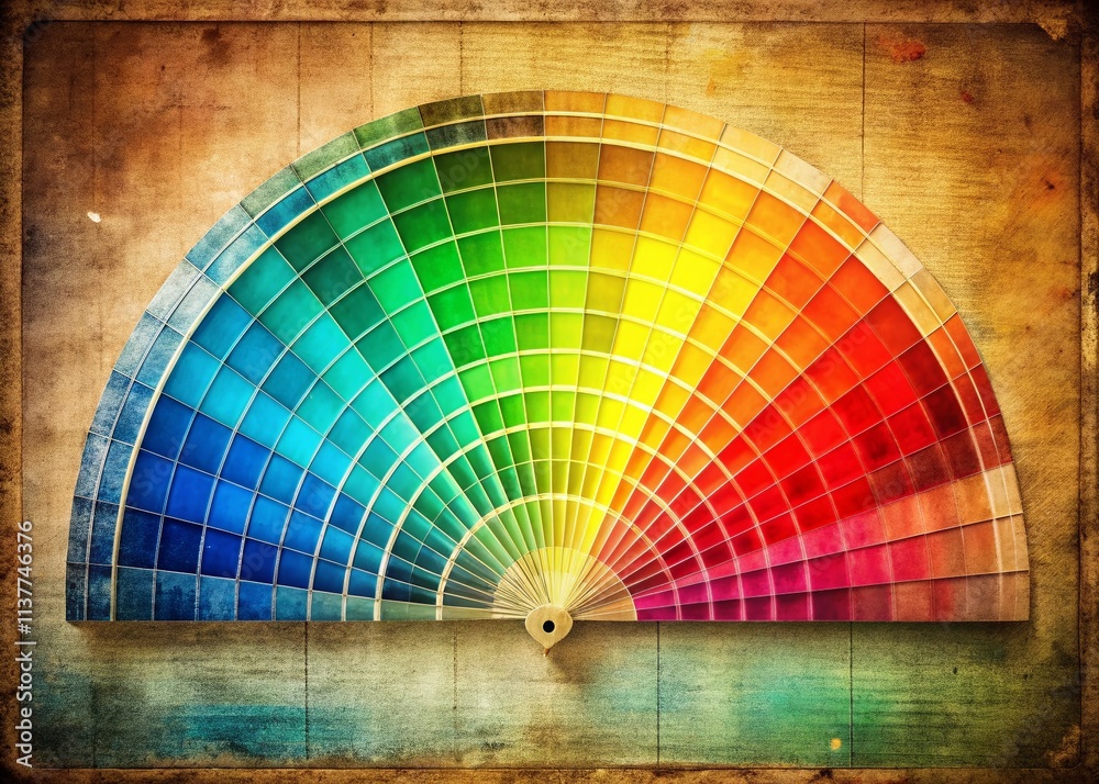 Vintage Rainbow Color Guide Photography, Retro Spectrum, Color Chart ...