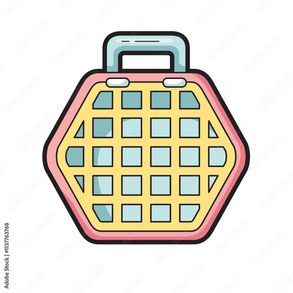 Hexagonal pet carrier perfect for small animals like birds or hamsters ...
