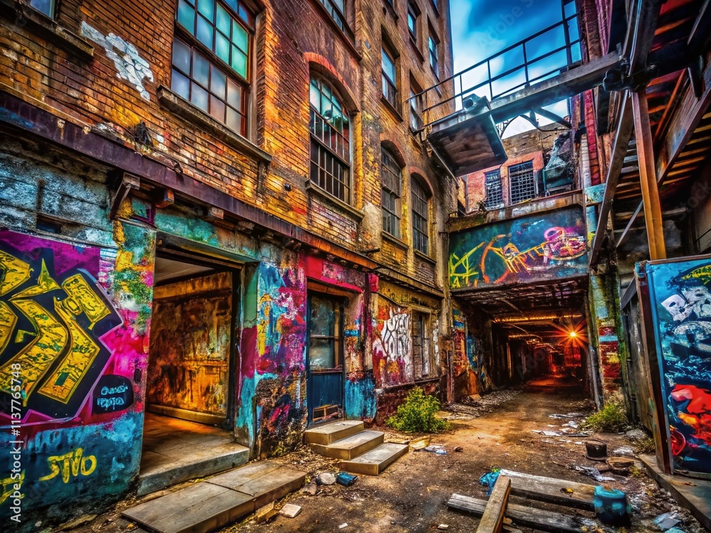 Zoom Backgrounds Urban Exploration Photography: Dark Alley, Abandoned ...