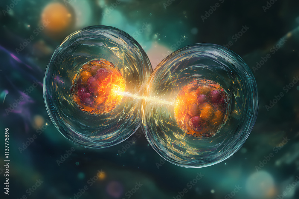 Stock-Foto „Scientific illustration of cell division, mitosis process ...