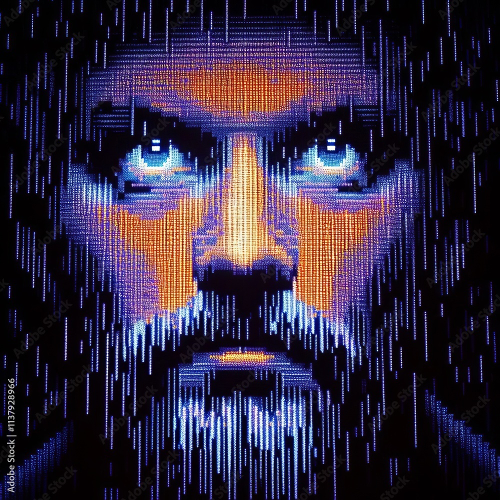 ASCII Art Illumination Converting photos into ASCII art and then Stock ...