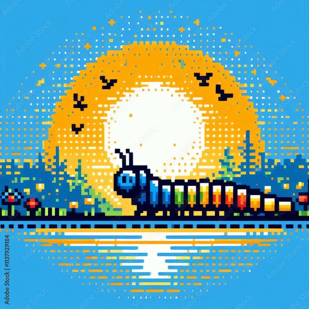 ASCII Caterpillar Representing the scene with ASCII art using ch Stock ...