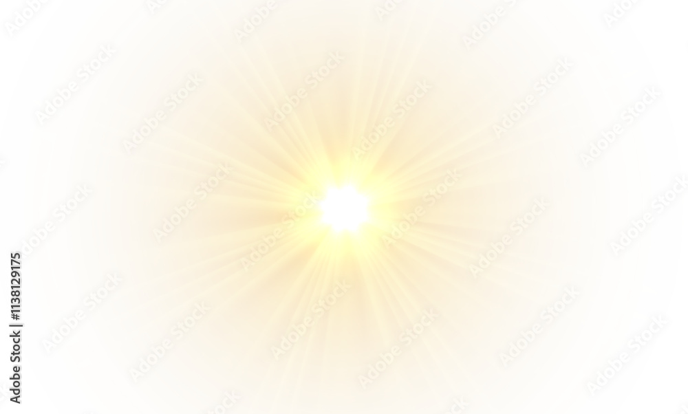 Png yellow light effect reflections, neon illumination in yellow colors ...