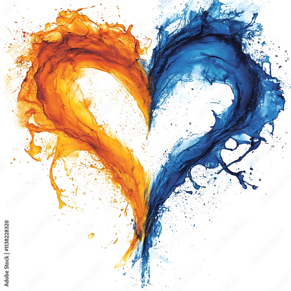 One luminous heart, saturated in a brilliant hue, displayed on an ...