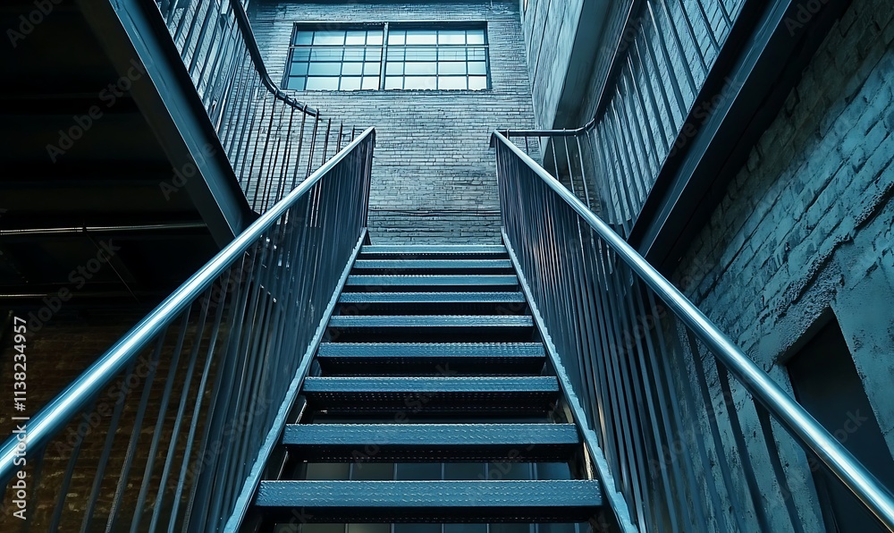 Stairs to building corridors: metal outdoor stairs, industrial stairs ...