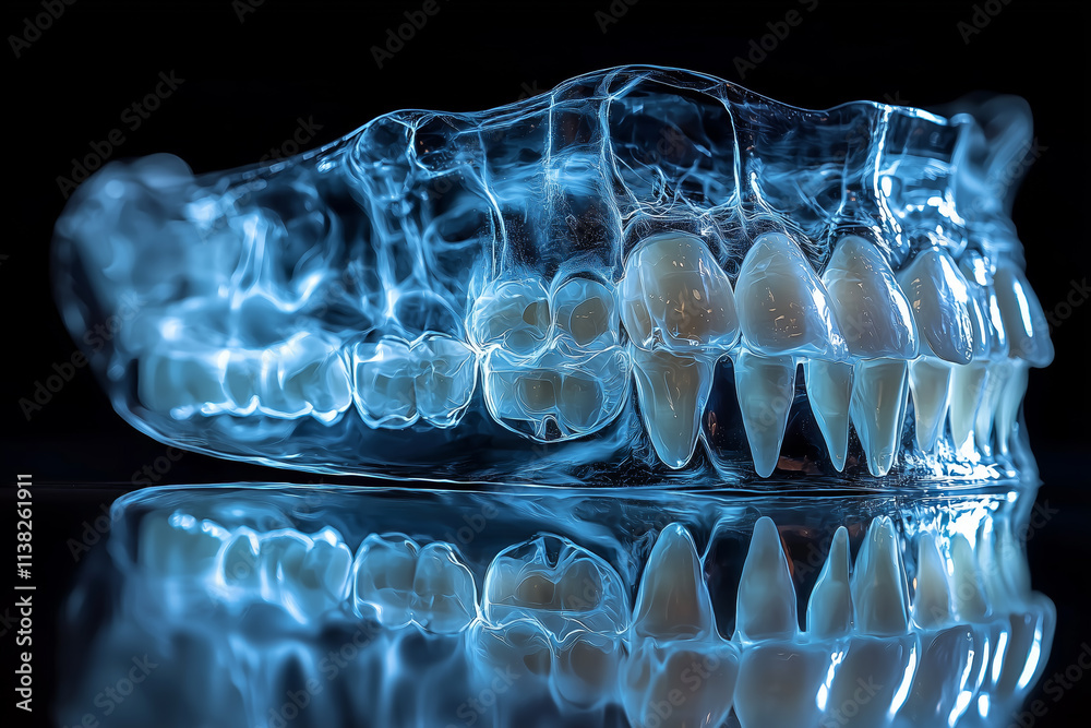 X-Ray Image of Human Teeth and Jaw Structure Stock Photo | Adobe Stock