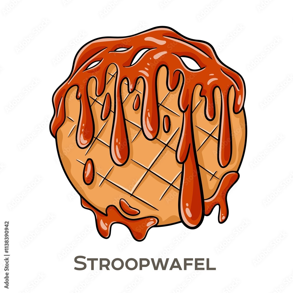 Stroopwafel is a traditional Dutch sweet treat consisting of two thin ...