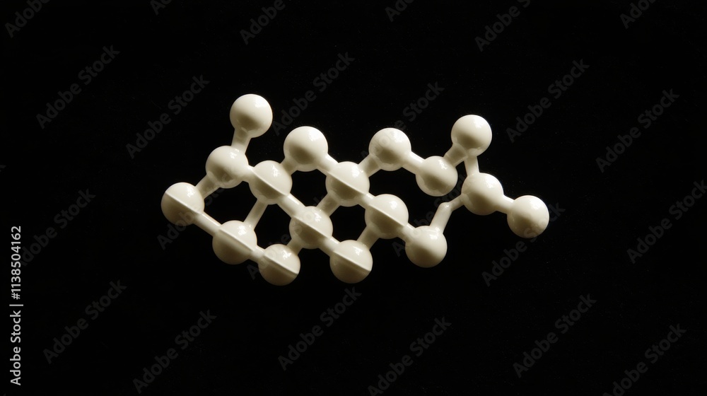 triazolam molecular structure, 3d model molecule, tranquilizer ...