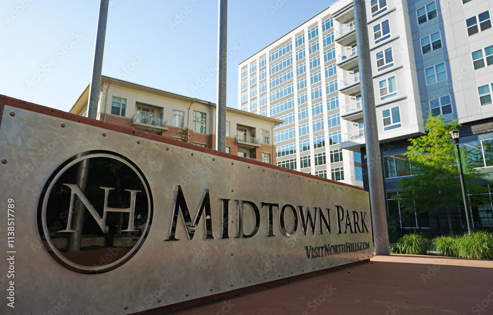 Raleigh, NC - USA - 4-23-2024: The North Hills Midtown development in ...