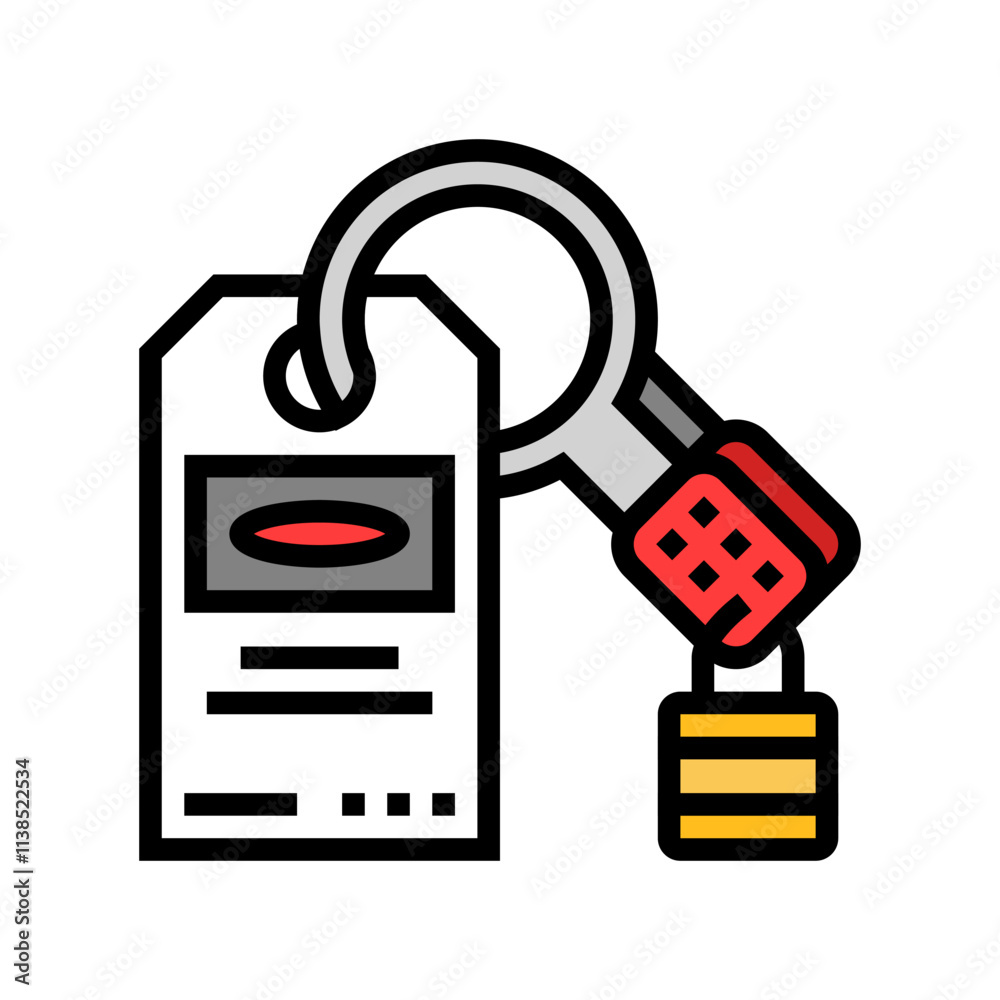 lockout tagout injury prevention color icon vector. lockout tagout ...