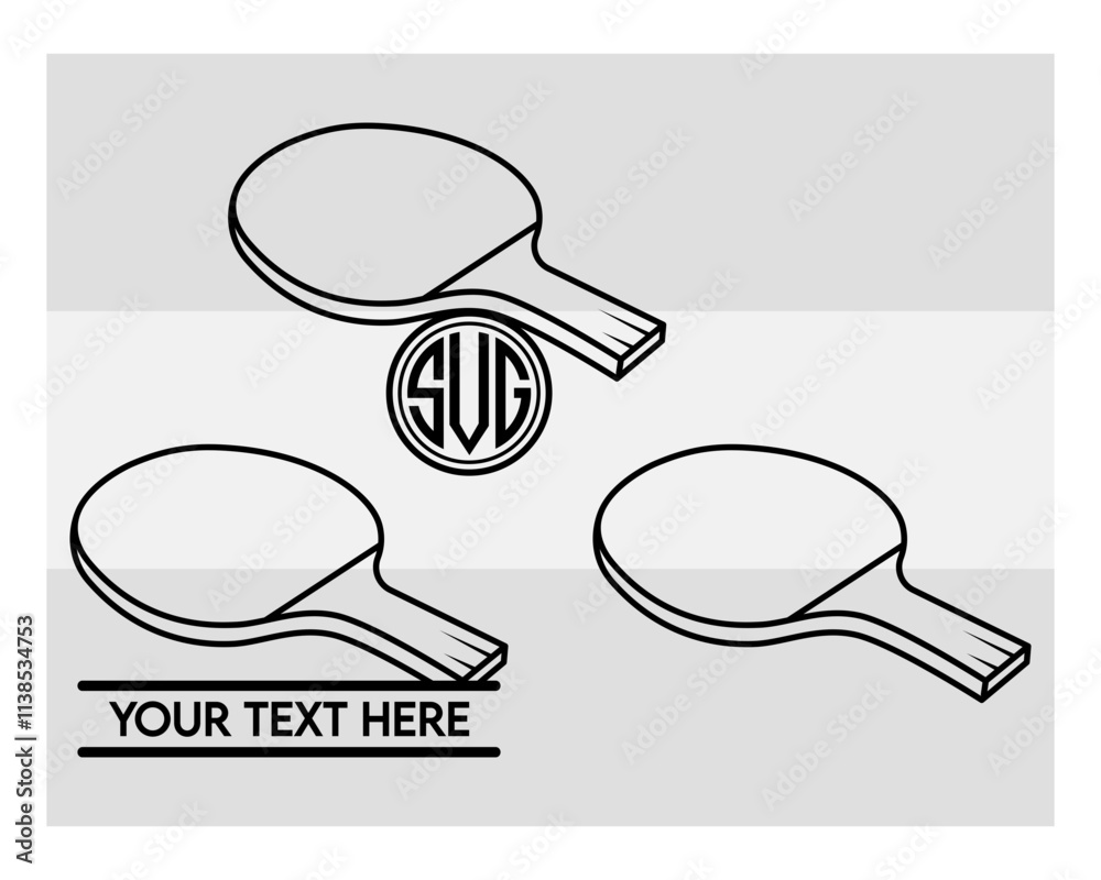 Table Tennis SVG Silhouette Bundle, Table Tennis Silhouette, Sports Svg ...