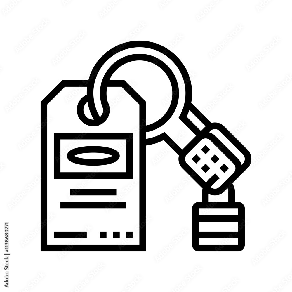 lockout tagout injury prevention line icon vector. lockout tagout ...