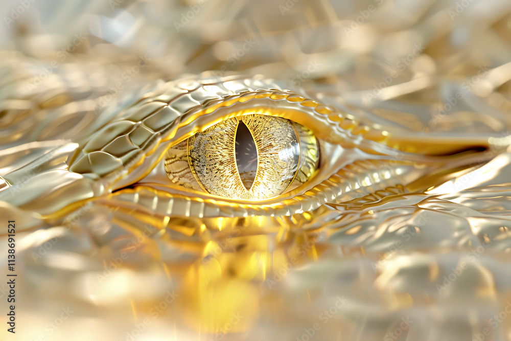 animal skin texture, extreme close-up of a living crocodiles eye with ...