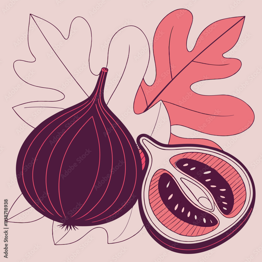 Velvet-textured shapes in deep purple and red Illustrator Artwork Stock ...