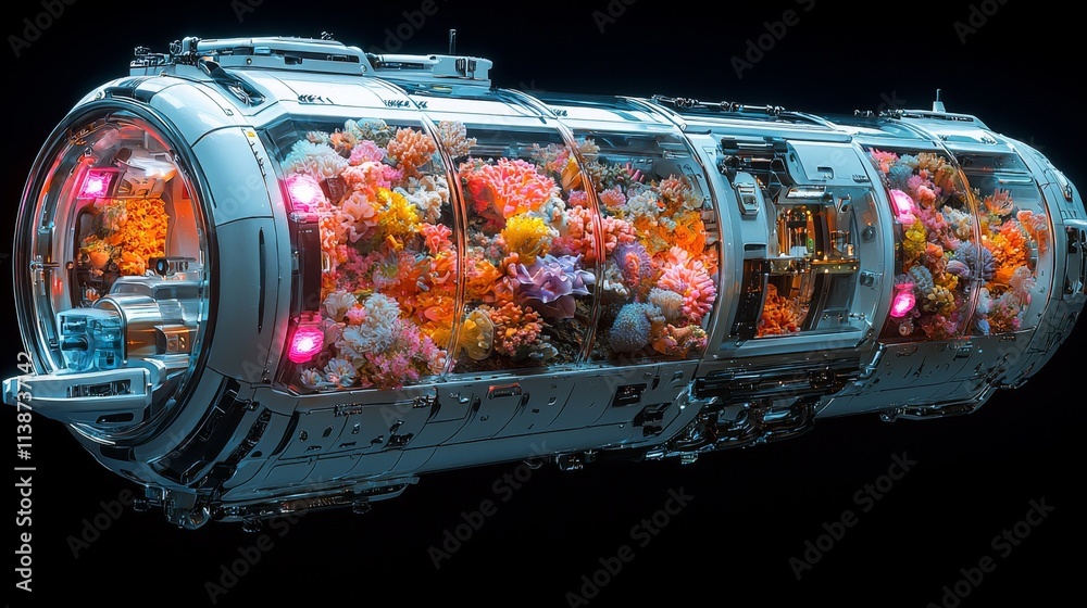 In Stock cinematic concept art, a deep-sea submarine explores the ocean ...