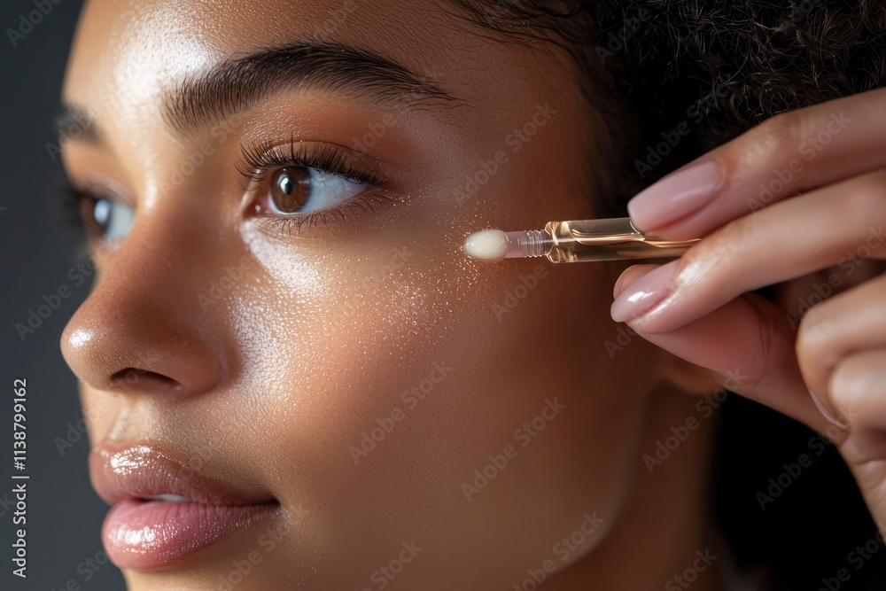 Beautician applying a brightening serum to a woman face, working to ...