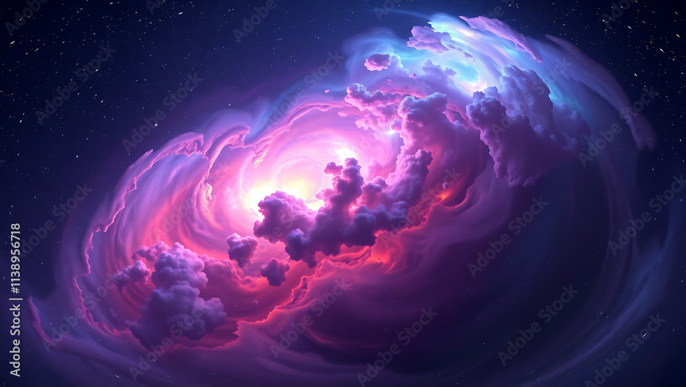 Space background with nebula and stars. Environment 360 HDRI map ...
