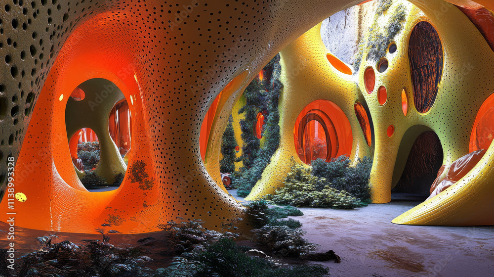 Martian Colony: Adaptive 3D-Printed Architecture, Vibrant Hues ...