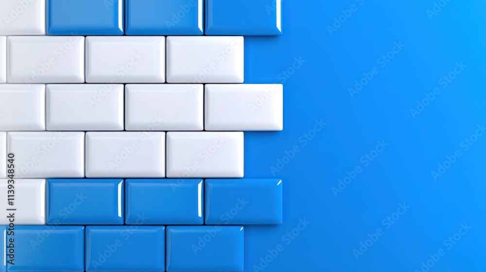 White Brick Subway Tiles Wall Texture - Seamless Panorama Pattern for ...