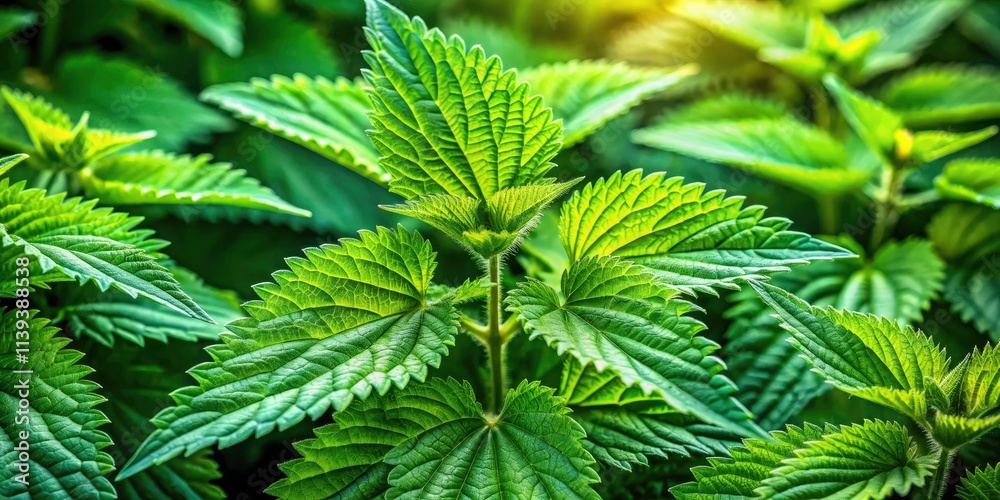 Architectural Photography of Common Nettle: Fresh Green Background with ...