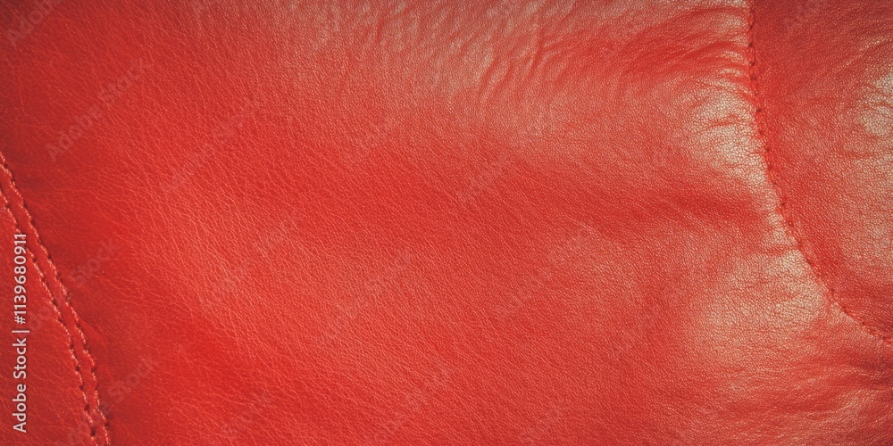 Close-up texture of red boxing glove leather showcasing fine grain and ...