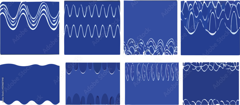 Print Curve Lines, Drops, Wave Collection of Abstract Design Element ...