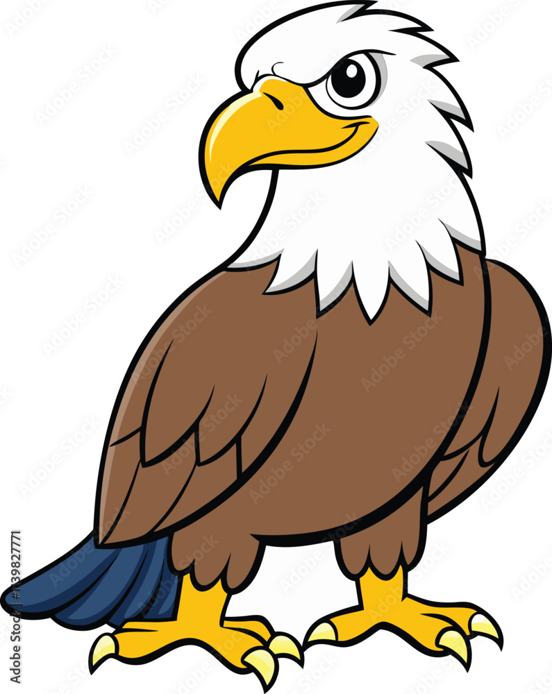 bald eagle cartoon Stock Vector | Adobe Stock