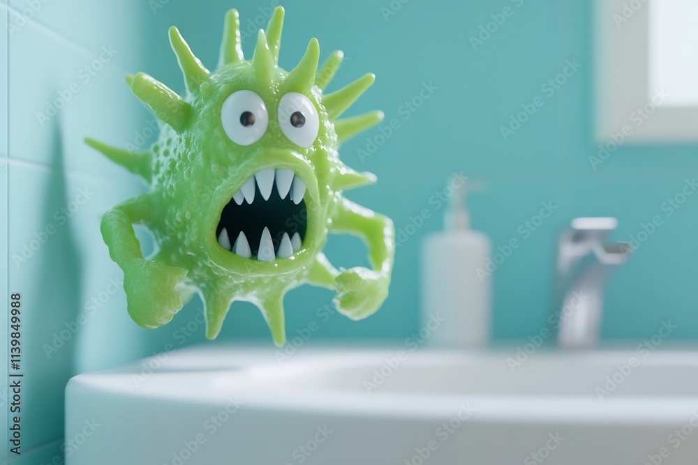 Surreal 3D Visualization of a Malevolent Microbiological Entity ...