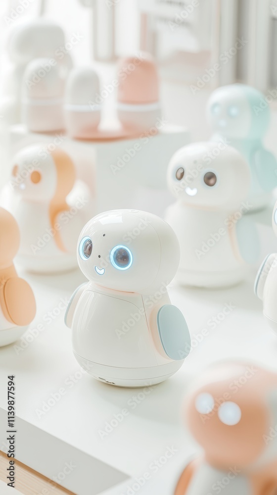 Minimalist ui design with chatbot icons in speech bubbles Stock Photo ...