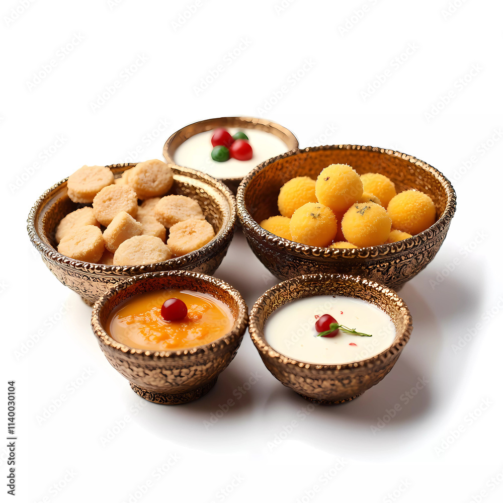 A Beautifully Styled Display of Indian Traditional Sweets, Including ...