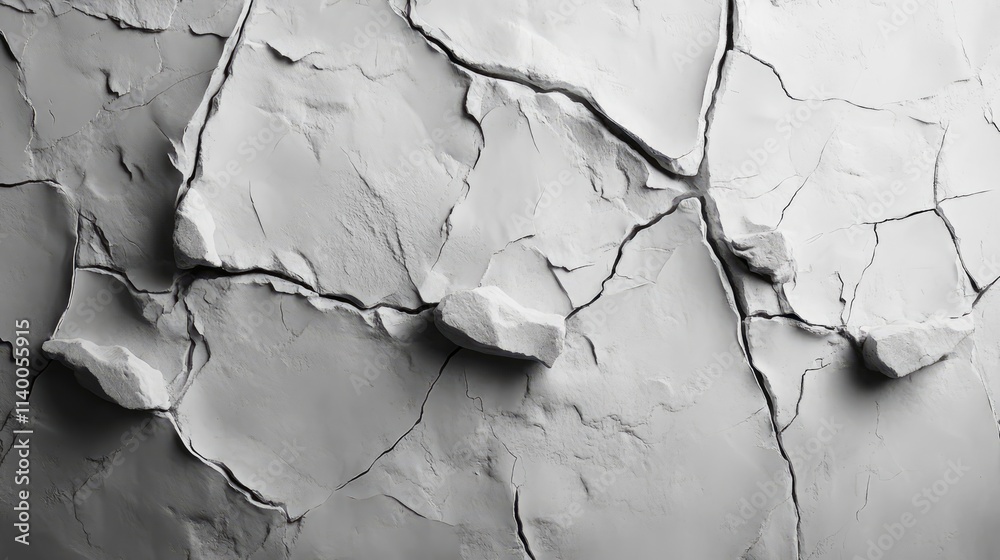 Cracked brick wall with alabaster markers for monitoring crack ...