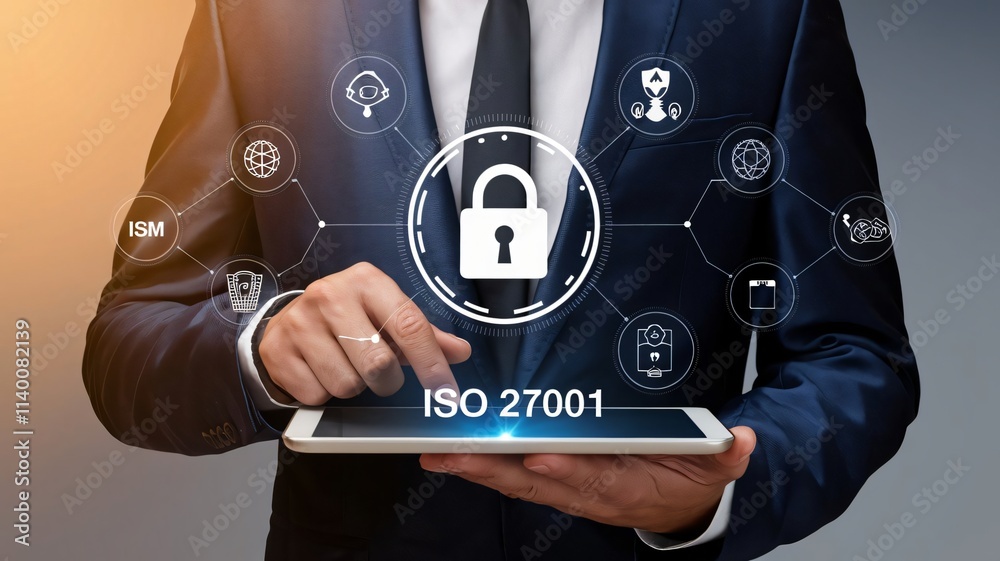 ISO 27001 Security Standard Data Protection Cybersecurity Stock ...