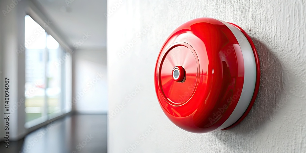 Architecturally photographed, this wall-mounted fire alarm enhances ...