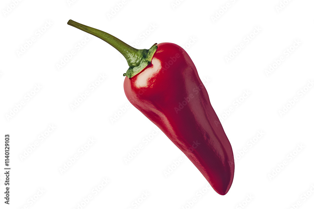 Fresh dark red chili pepper. Vivid color and smooth, shiny skin that ...
