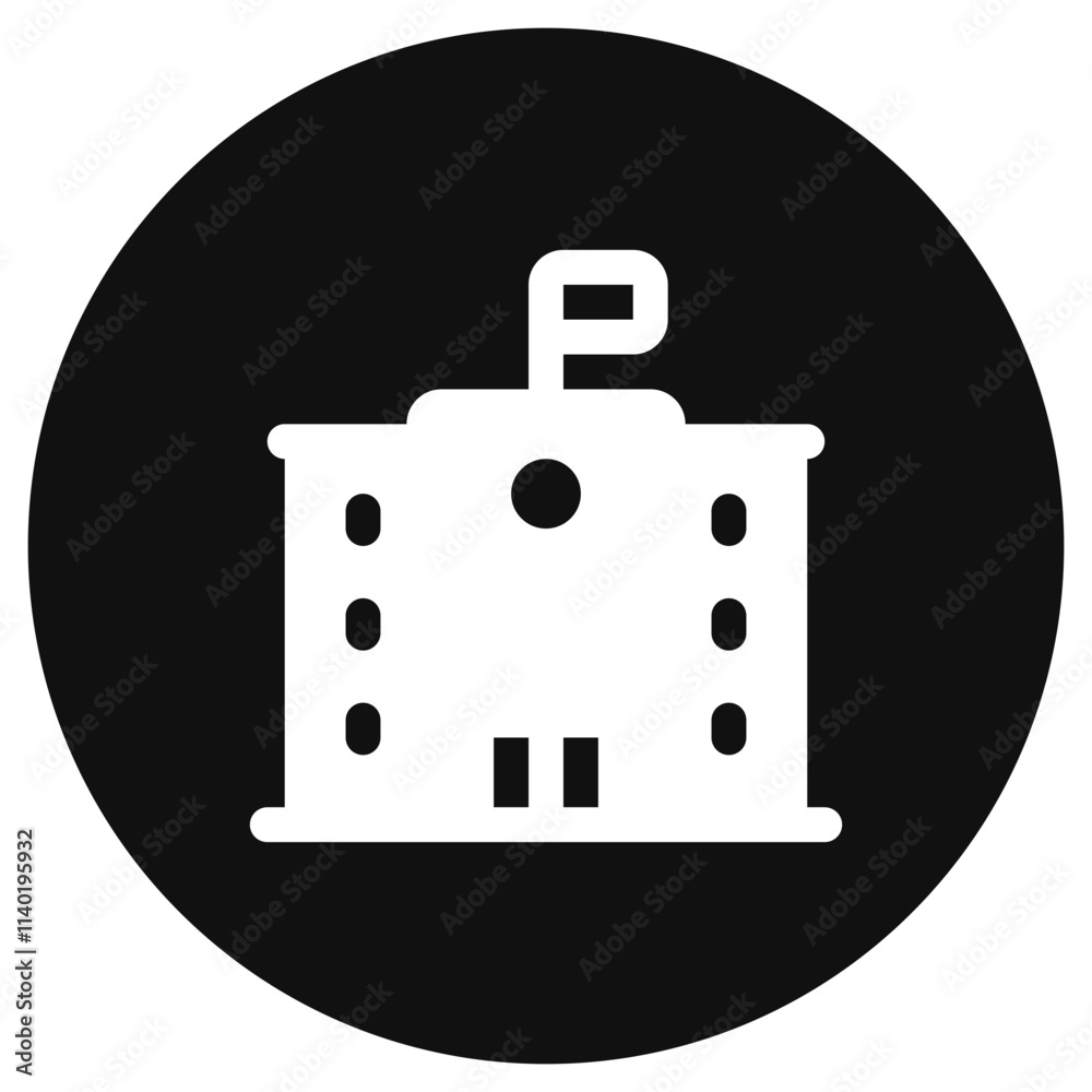 Editable school, college, campus vector icon. Part of a big icon set ...
