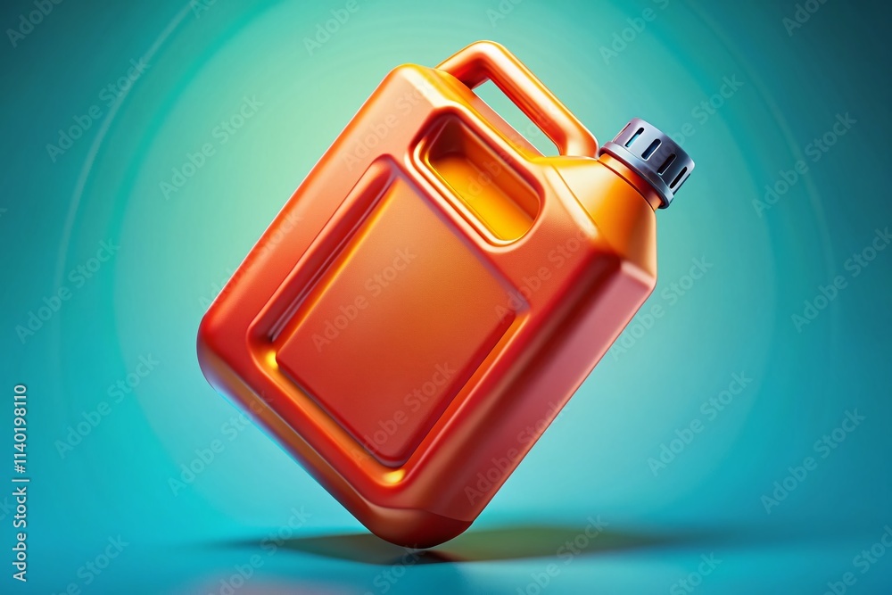 3D Render: Double Neck Fuel Additive Bottle Mockup, Branding, Packaging ...