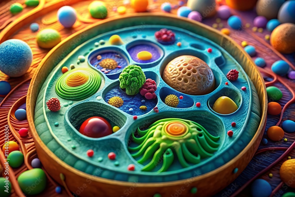 Animal Cell Diagram Coloring Page: High-Resolution Detailed ...