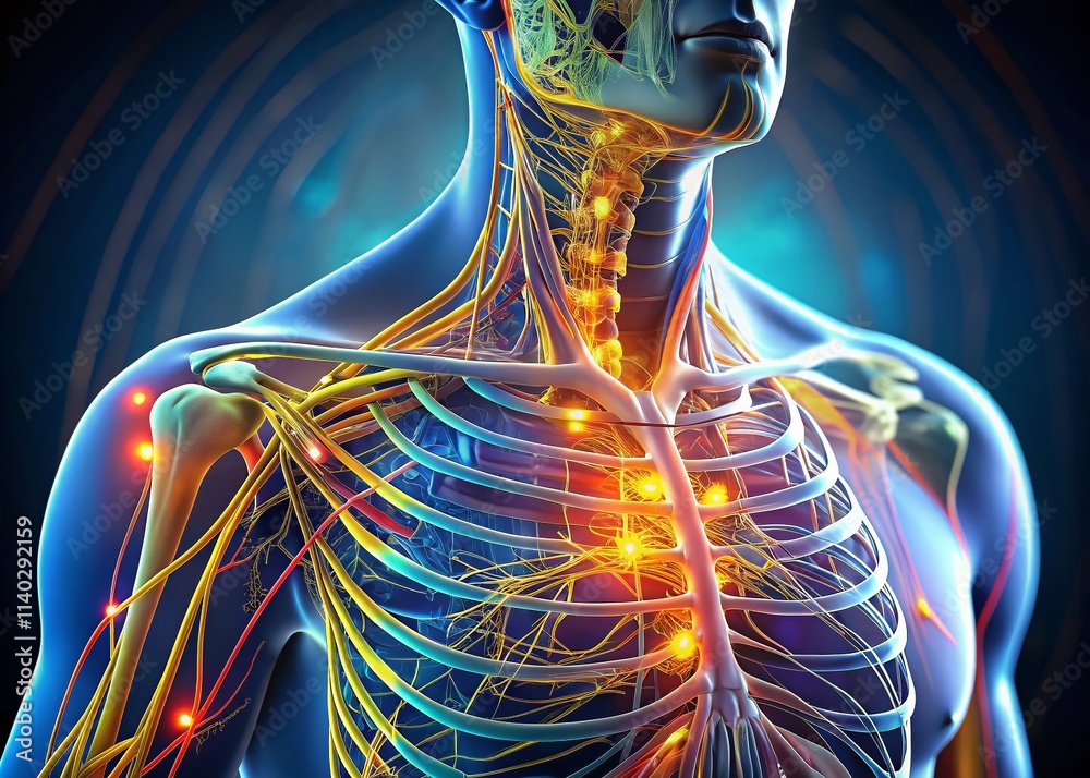 Brachial Plexus Anatomy: High-Resolution 3D Model with Bokeh Shoulder ...