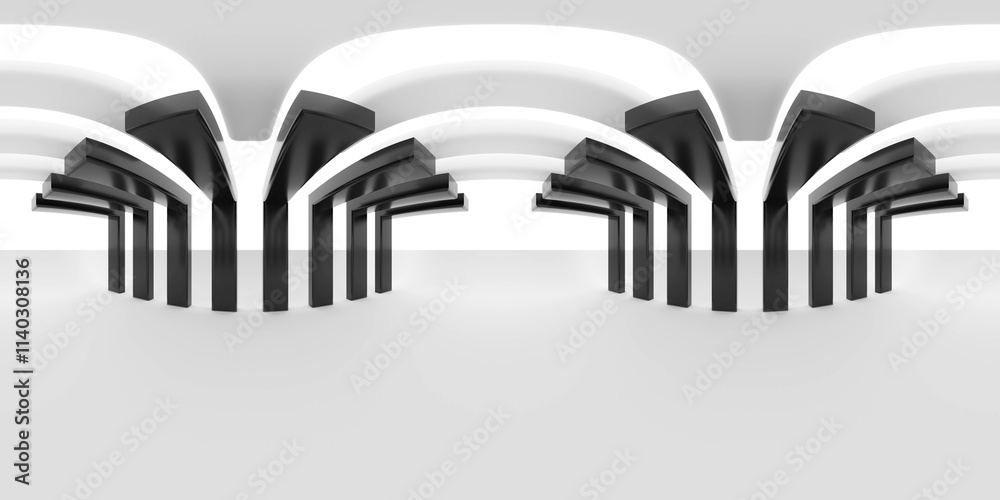 3d render image of panoramic 360 view equirectangular hdri studio ...