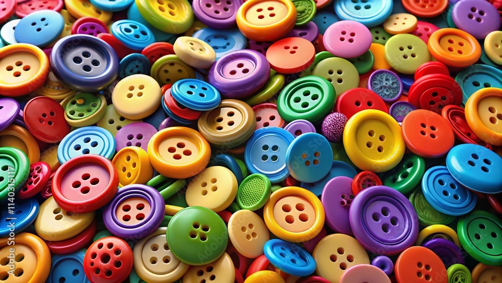 Colorful Button Collection: Diverse Shapes & Sizes, Web Design Elements ...