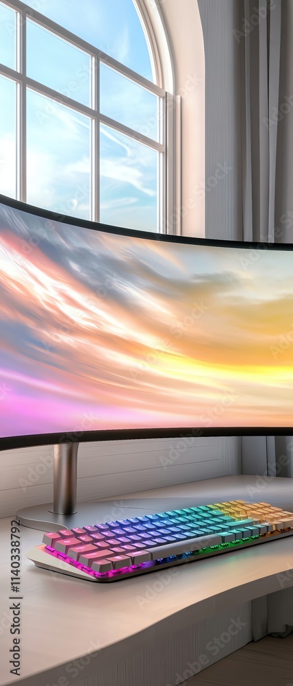 Futuristic Hardware Designs for Creative Workspaces featuring a curved ...