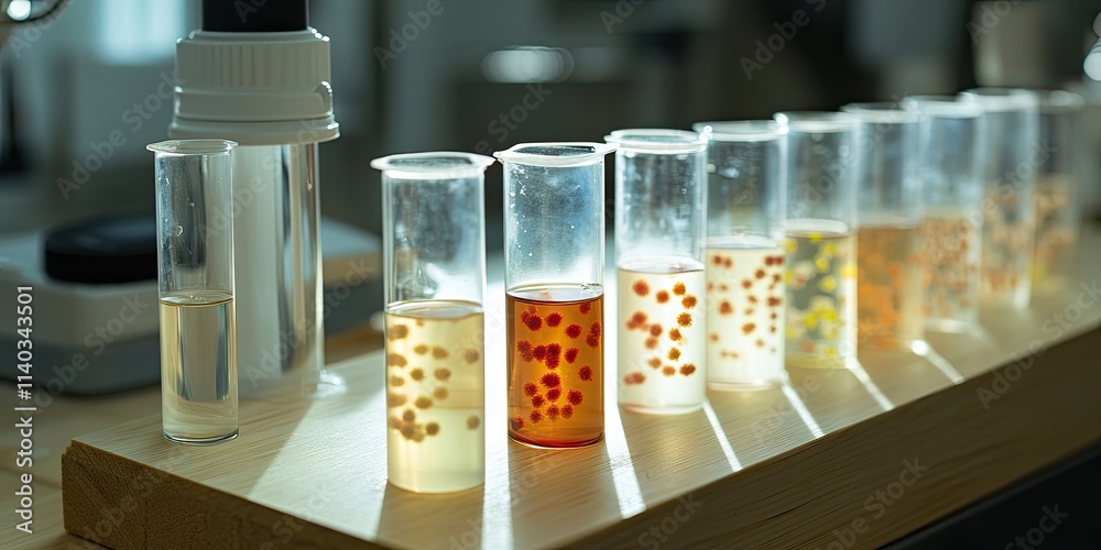 Eppendorf tubes contain bacterial cell pellets with E. coli that ...