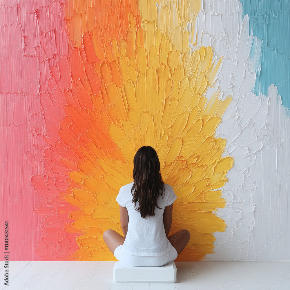 Visualizing mental health: abstract art depicting stress relief ...