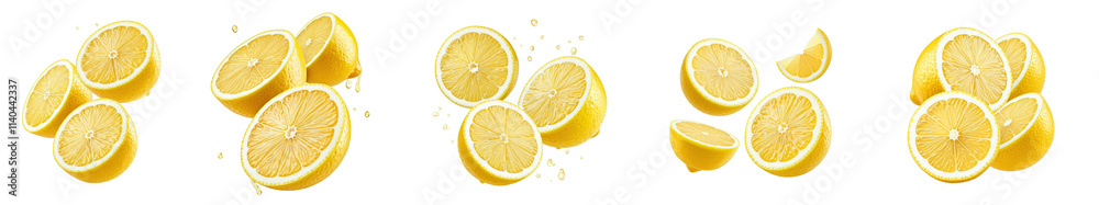 set bundle yellow shiny lemon lemons with radiant aura shadow many ...