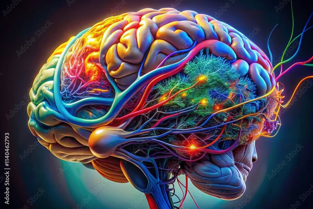 Labeled Brain Diagram: A Documentary Photography Approach Stock ...