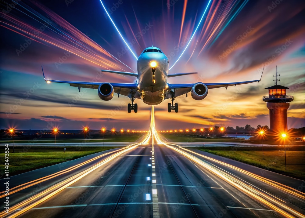 Long Exposure Flight Training Photography: Stunning Night Sky, Airplane ...