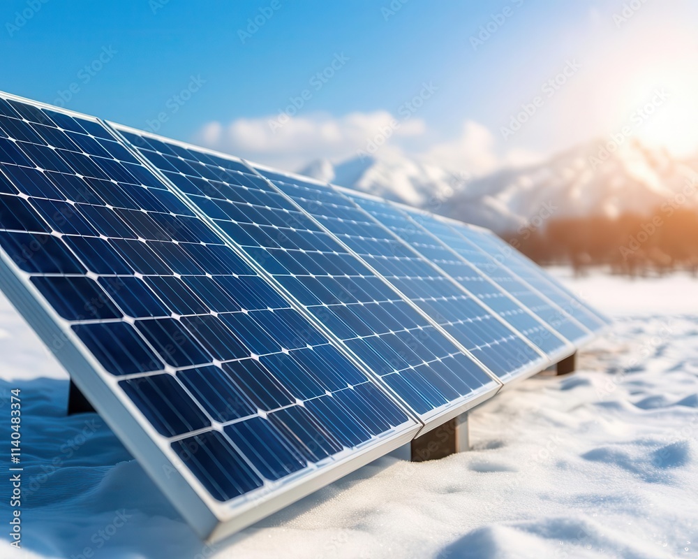 Electric transmission lines running through a snowy landscape with ...