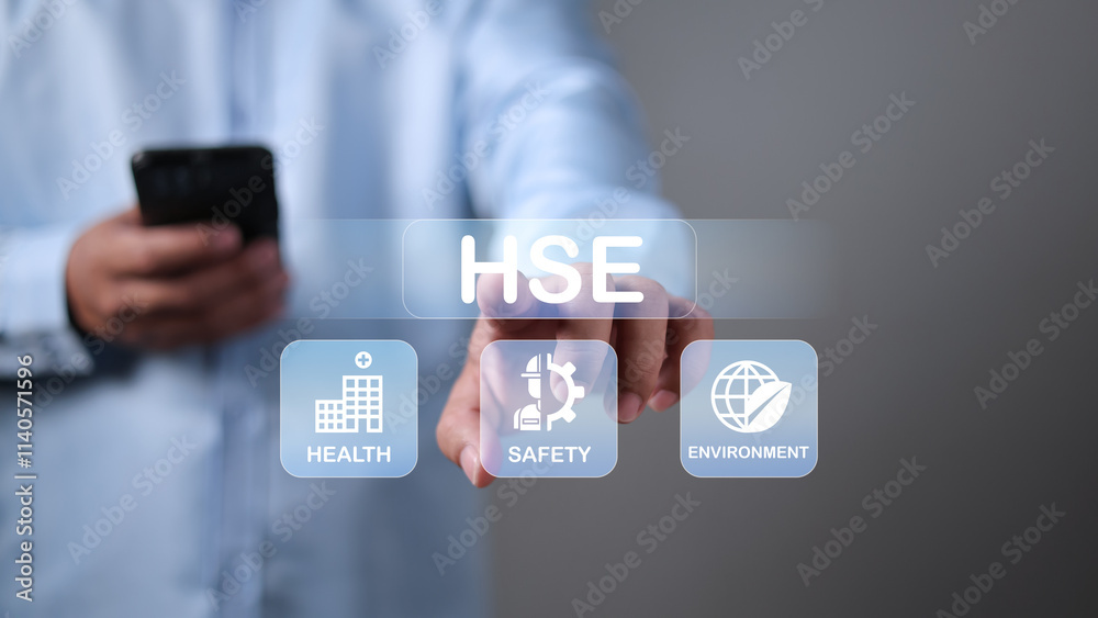 HSE, Health safety environment concept, Standard safe industrial work ...